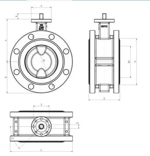 GMK-Short Double Flange Fully Lined Butterfly Valve-best in quality